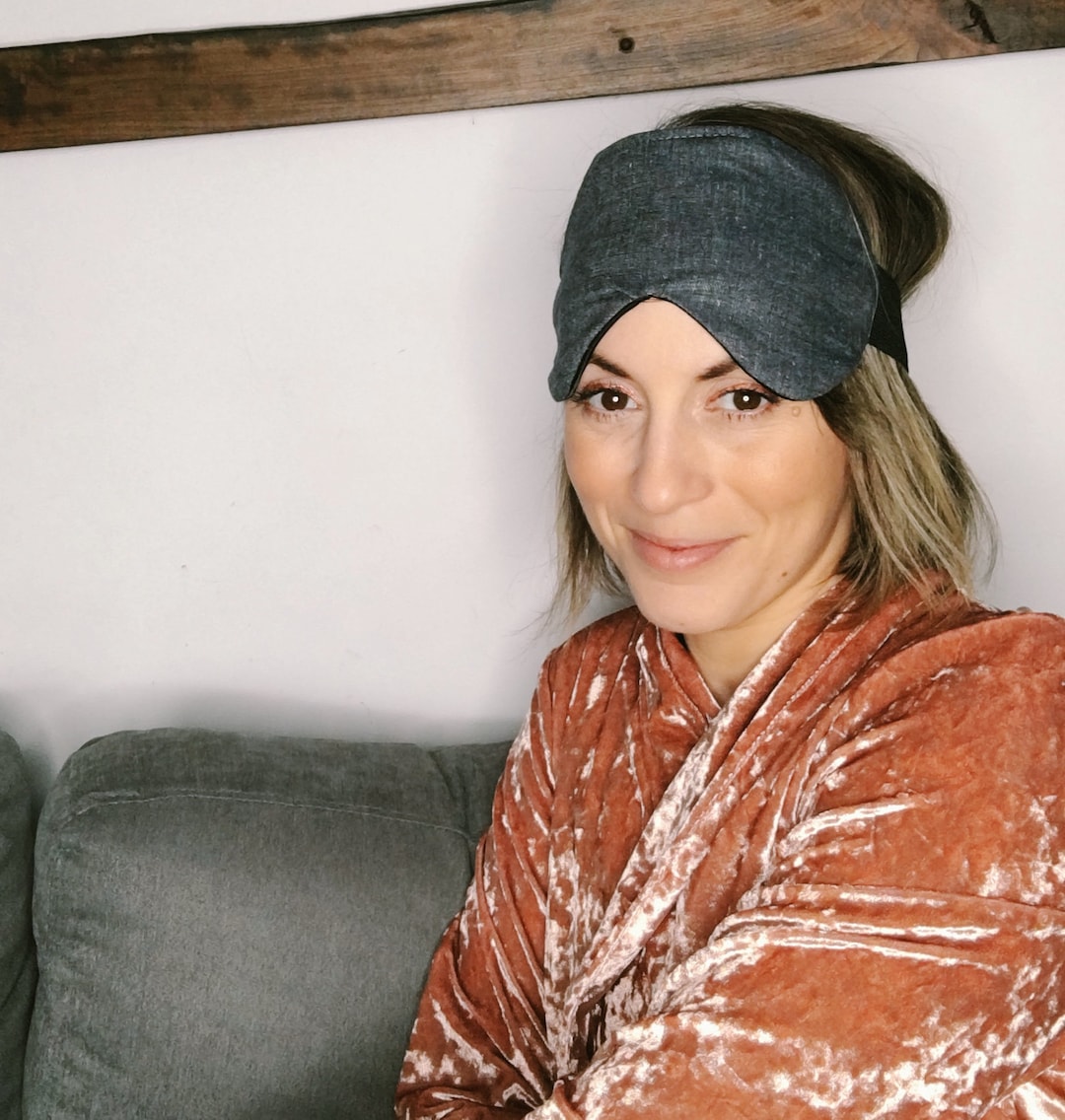 Large Silk Sleepmask | Denim Eyemask | Large Sleepmask | Huge Eye Mask ...