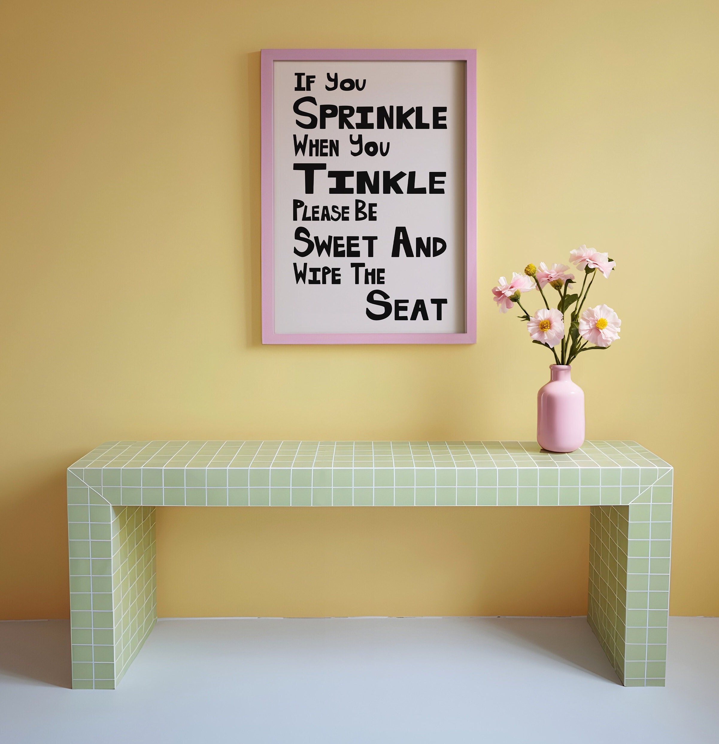 If You Sprinkle When You Tinkle, Funny Bathroom Toilet Art Print Wall ...