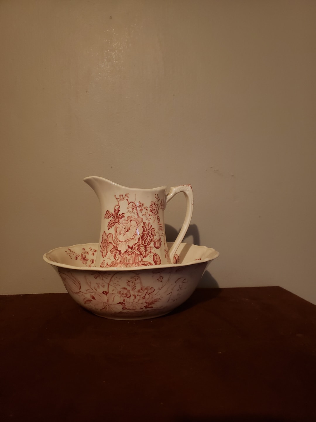 Vintage Alfred Meakin Pitcher & Bowl - Etsy