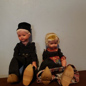 Vintage Pair Dutch Dolls - Etsy