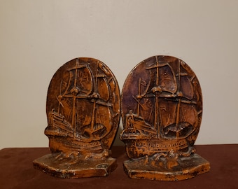 Early Vintage Cast Iron Praying Farmer Bookends Prayer for - Etsy