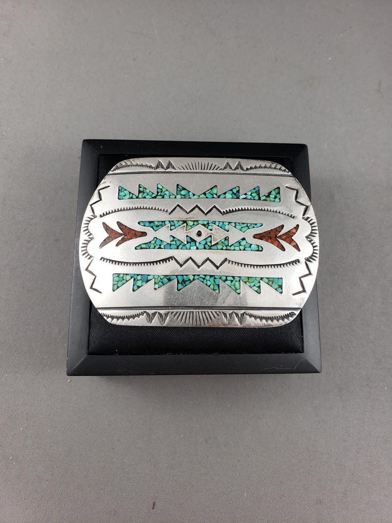 Vintage Sterling Silver Belt Buckle - Etsy