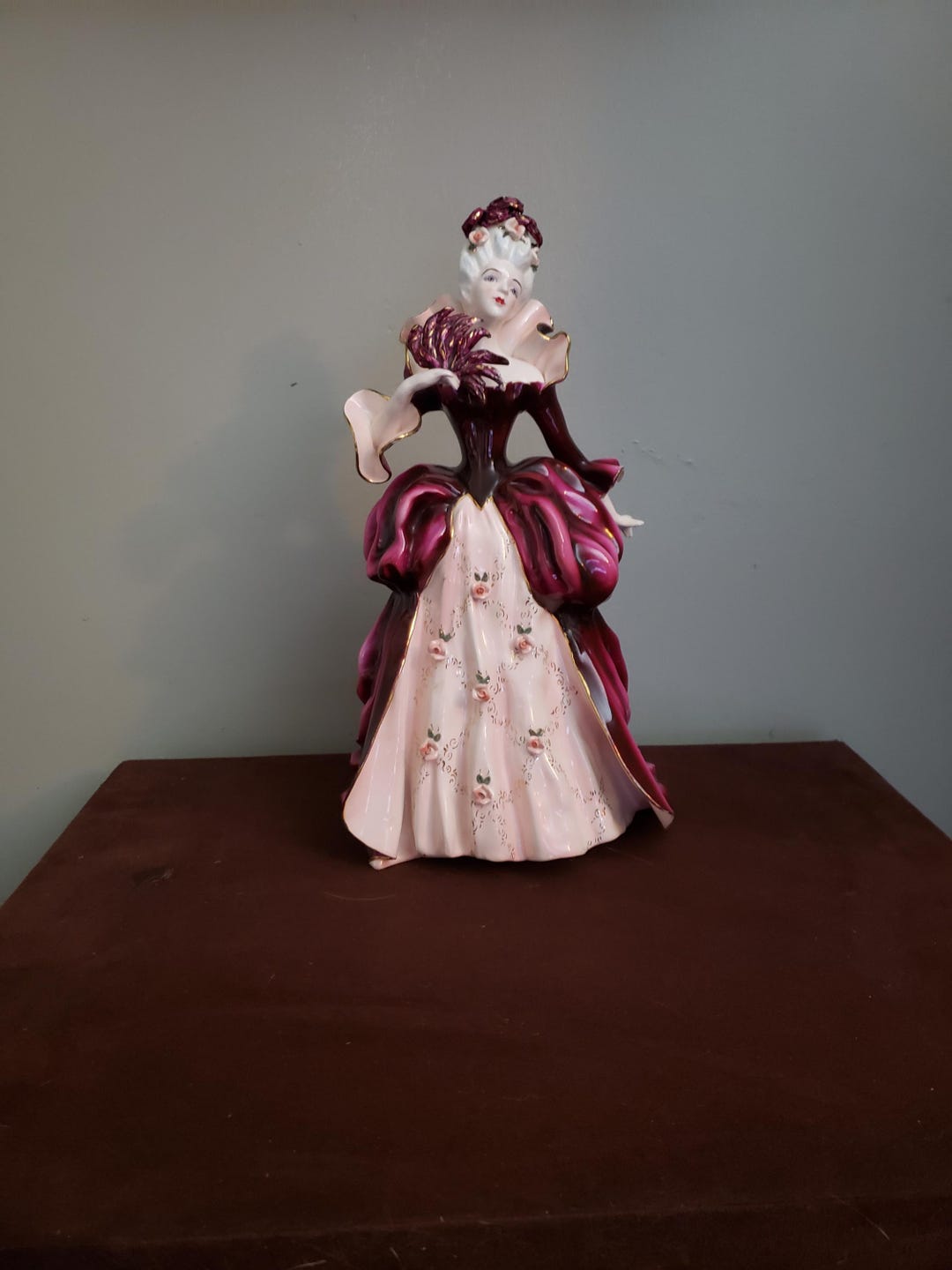 Vintage Porcelain Madame Pompadour Figurine - Etsy
