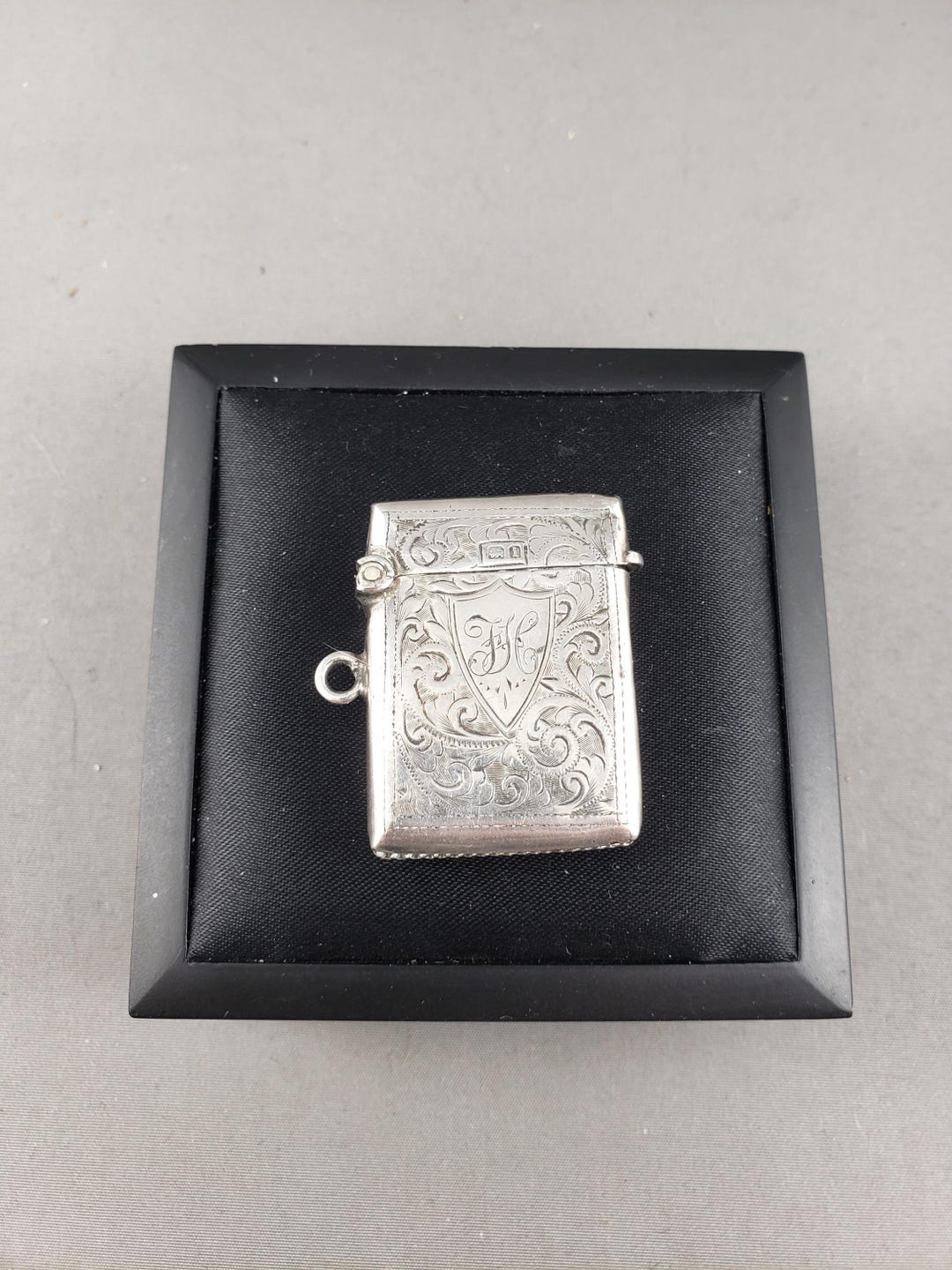 Antique Sterling Silver Match Box - Etsy
