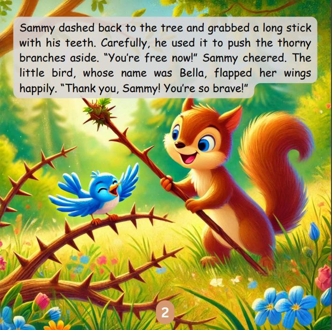 Sammy the Brave Squirrel - Story Book for Small Children - Etsy