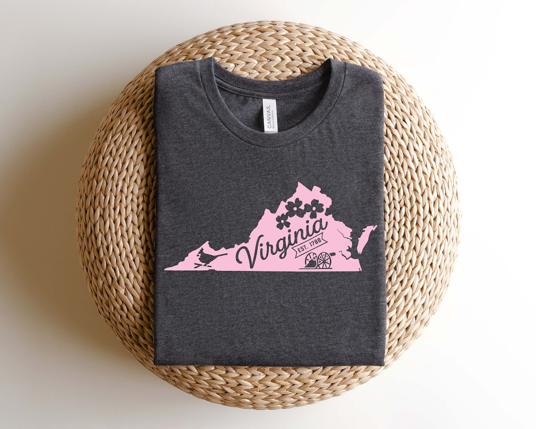 Virginia Shirt, Virginia Map Shirt, Virginia State Shirt, Virginia ...