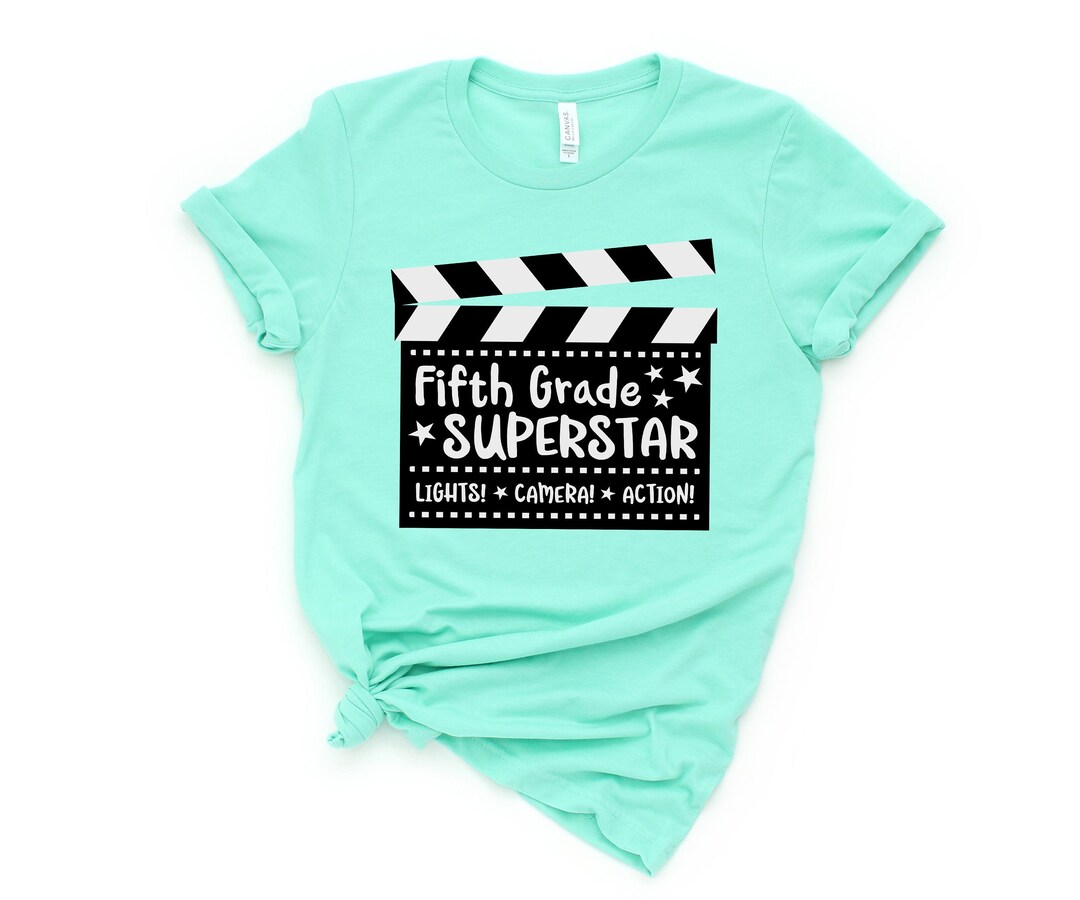 Fifth Grade Superstar Lights Shirts,teach Love Inspire,back to School ...