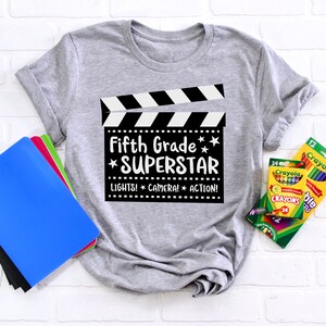 Fifth Grade Superstar Lights Shirts,teach Love Inspire,back to School ...