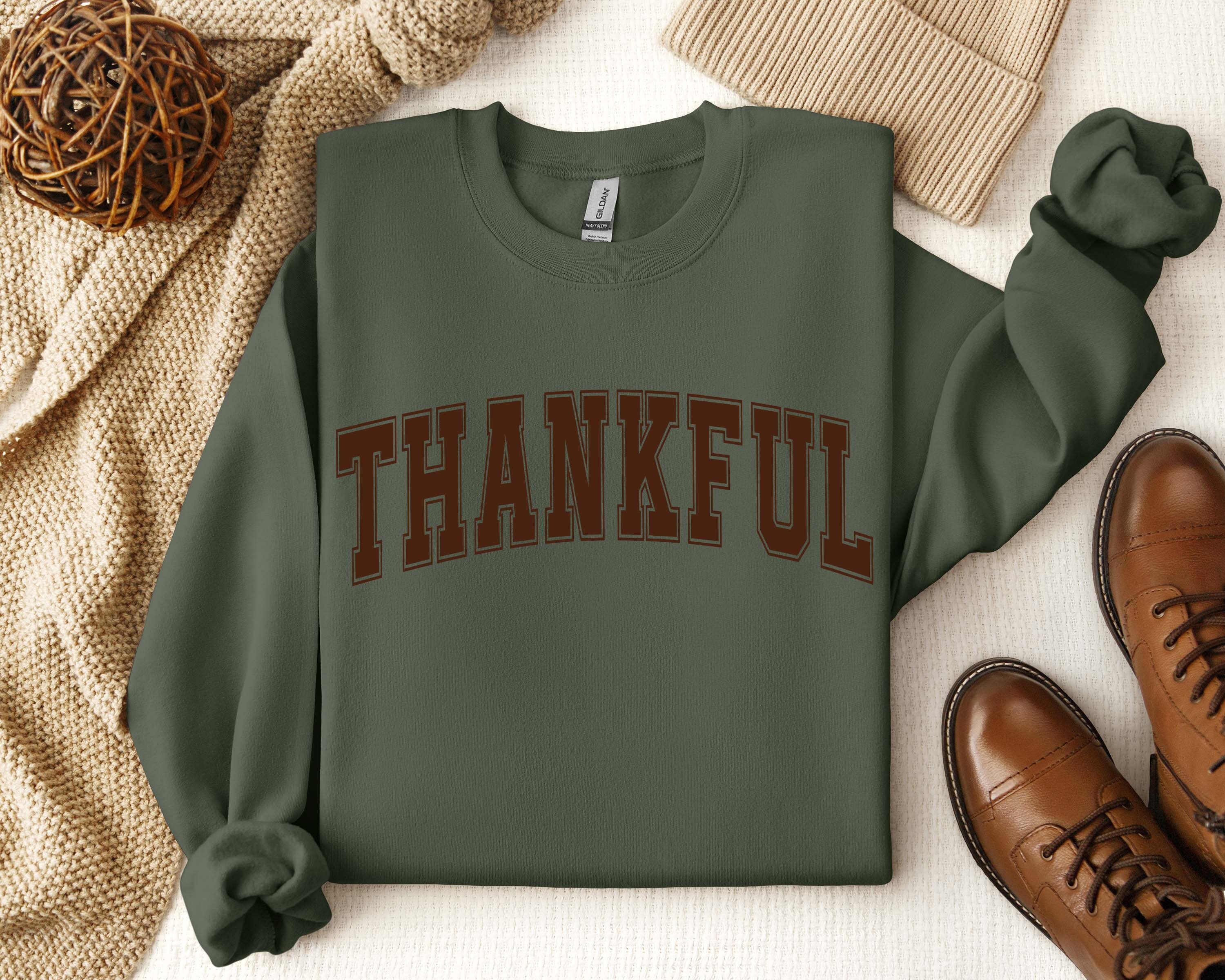 Thankful Sweatshirt, Thankful Shirt, Womens Thanksgiving Sweatshirt ...