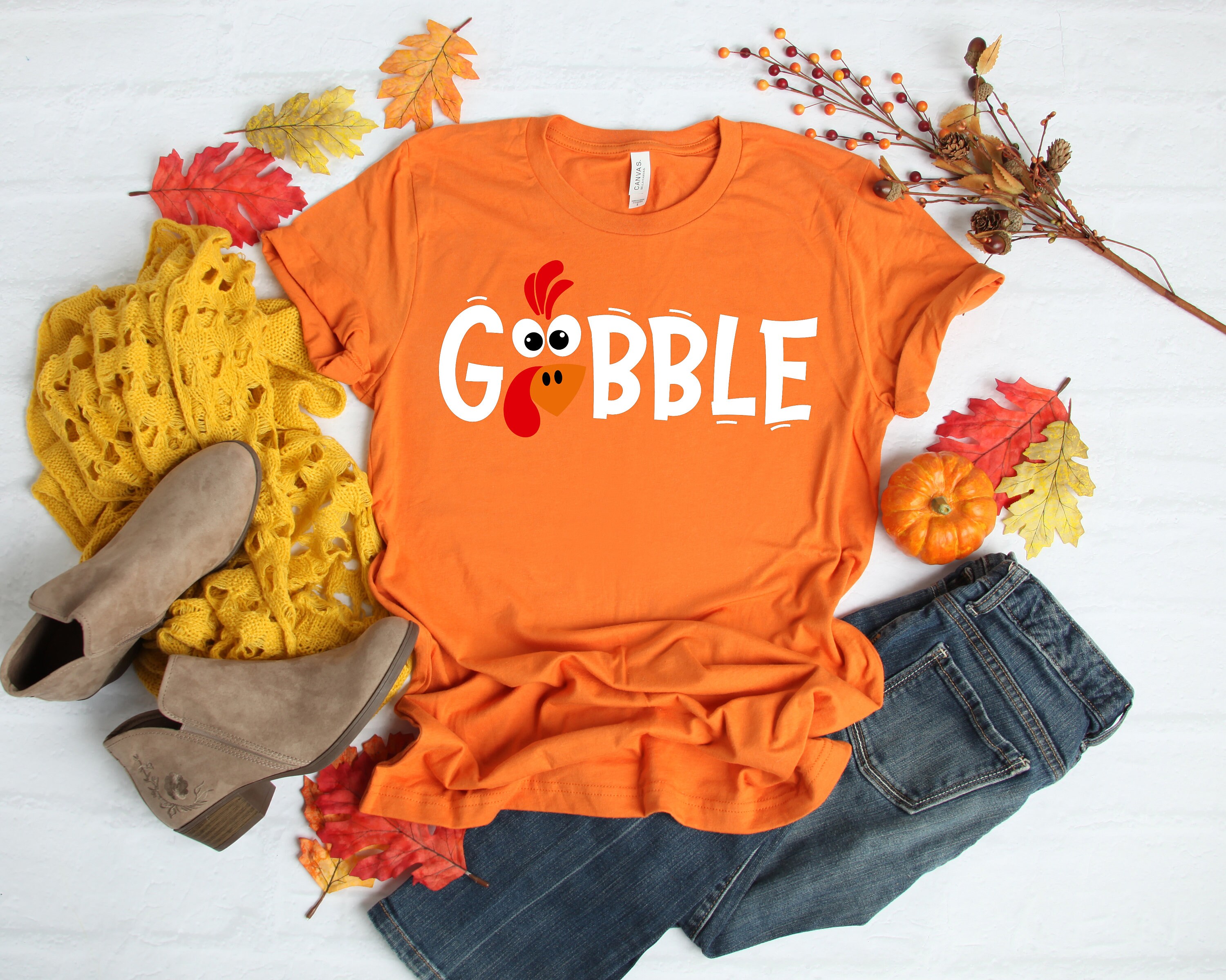 Gobble Gobble Thanksgiving Shirt Thanksgiving T Shirt Womens - Etsy