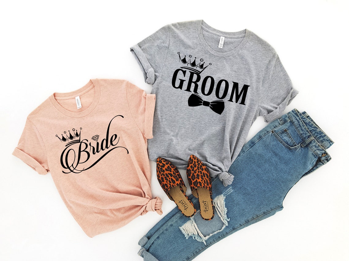 Bride And Groom Shirt Wedding Party T Shirt Honeymoon Etsy