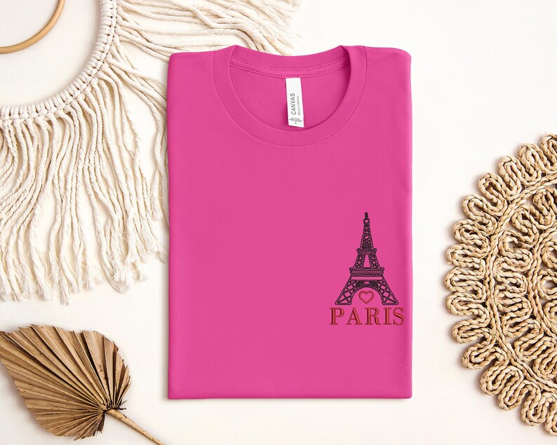 Embroidered France Paris Shirt,eiffel Tower Embroidery Shirt,paris ...