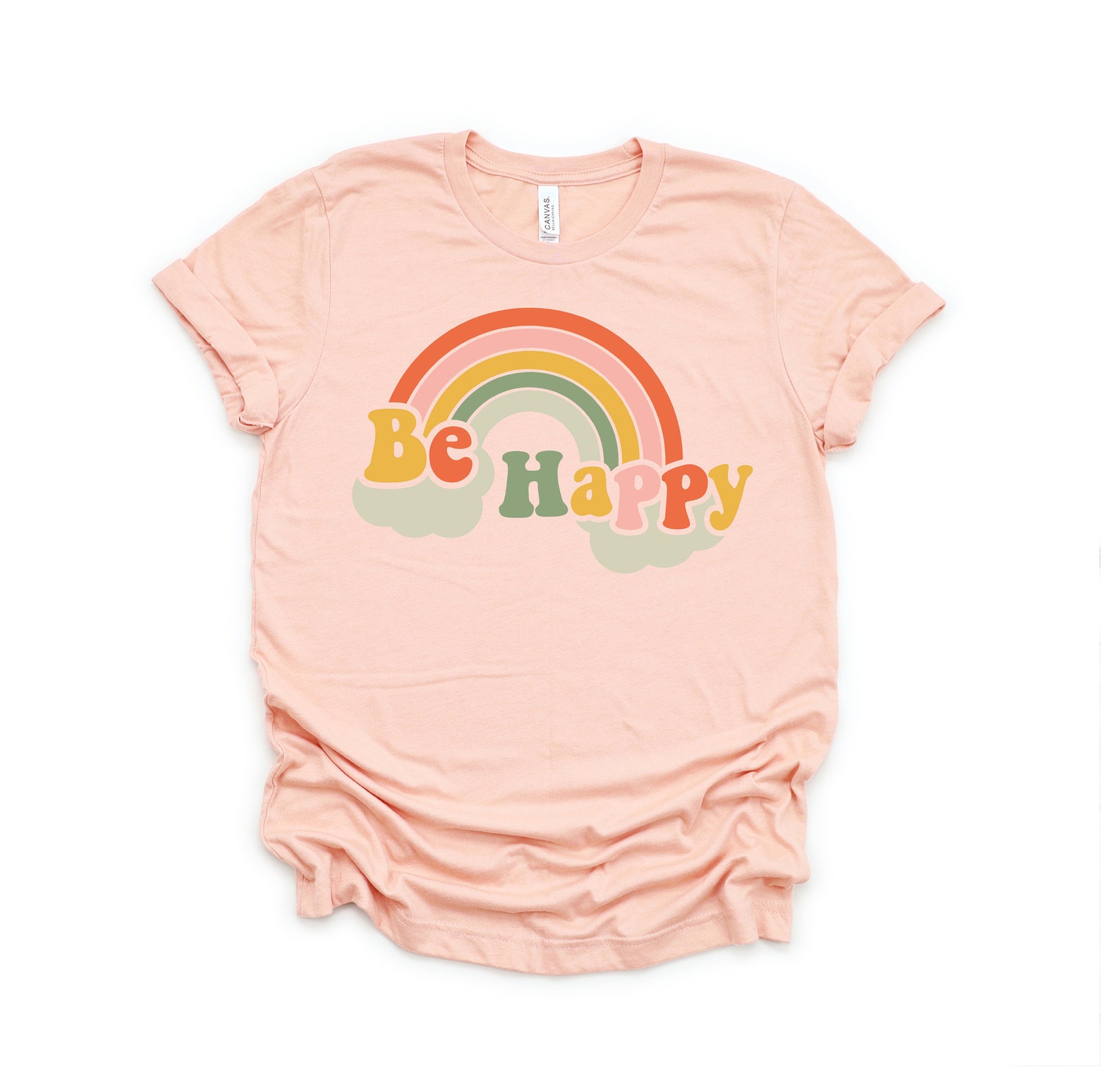 Be Happy Rainbow Shirt Be Happy Shirt Be Happy Tee Rainbow - Etsy