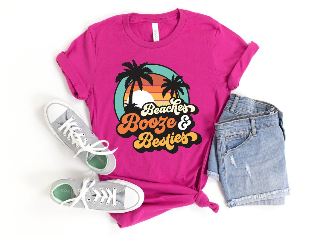 Beaches Booze and Besties Shirt,bachelorette Party Shirts,girls Trip ...