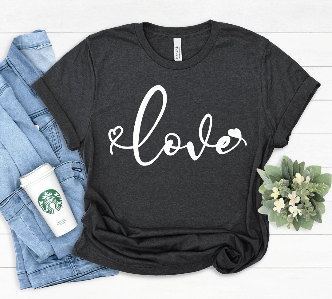 Love Shirt, Cute Love Shirt With Hearts, Boyfriend and Girlfriend Gift ...
