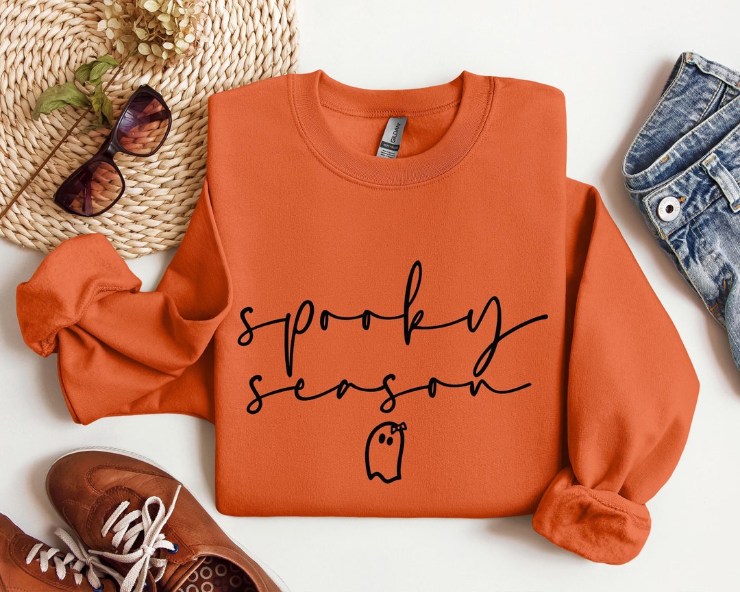 Cute Spooky Season Sweatshirt,halloween Sweatshirt, Womens Halloween ...