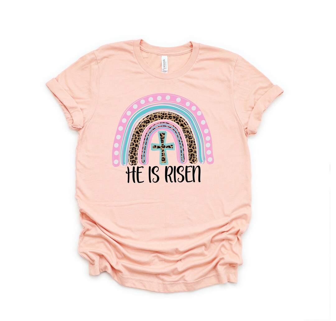 He is Risen Easter Shirt,christian Easter Shirt,easter Shirt for Woman ...