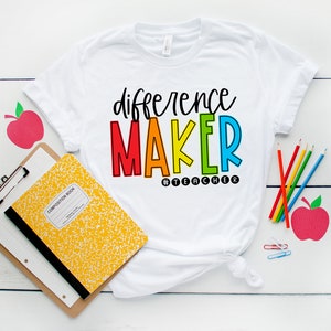 Difference Maker Teacher Shirts, Teach Love Inspire Shirt, Back to ...