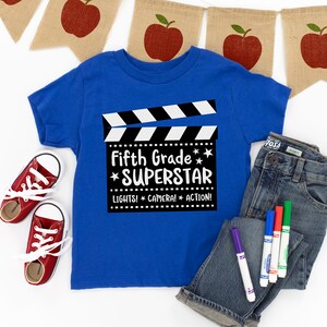 Fifth Grade Superstar Lights Shirts,teach Love Inspire,back to School ...