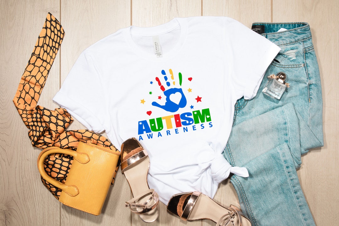 Autism Handprint,autism Awareness Shirt, Autism Advocate T-shirt ...