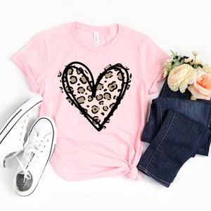 Leopard Print Valentines Day Shirt,valentines Day Shirts for Woman ...