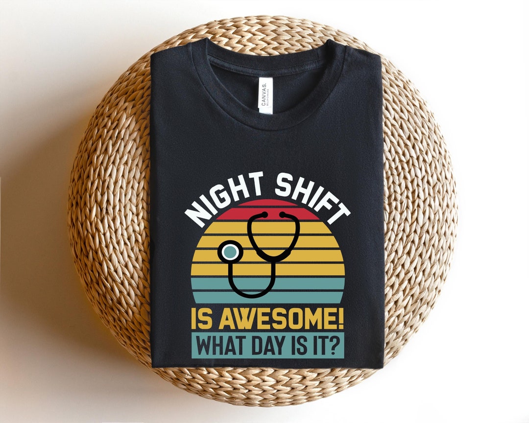 Night Shift Nurse Crew Shirt, Cute Emergency Room Nurse Tees, Night ...