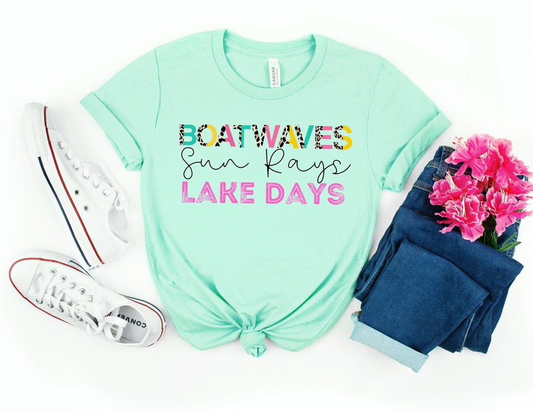 Boat Waves, Sun Rays Shirt,lake Squad Shirt, Lake Shirt, Vacation Shirt ...