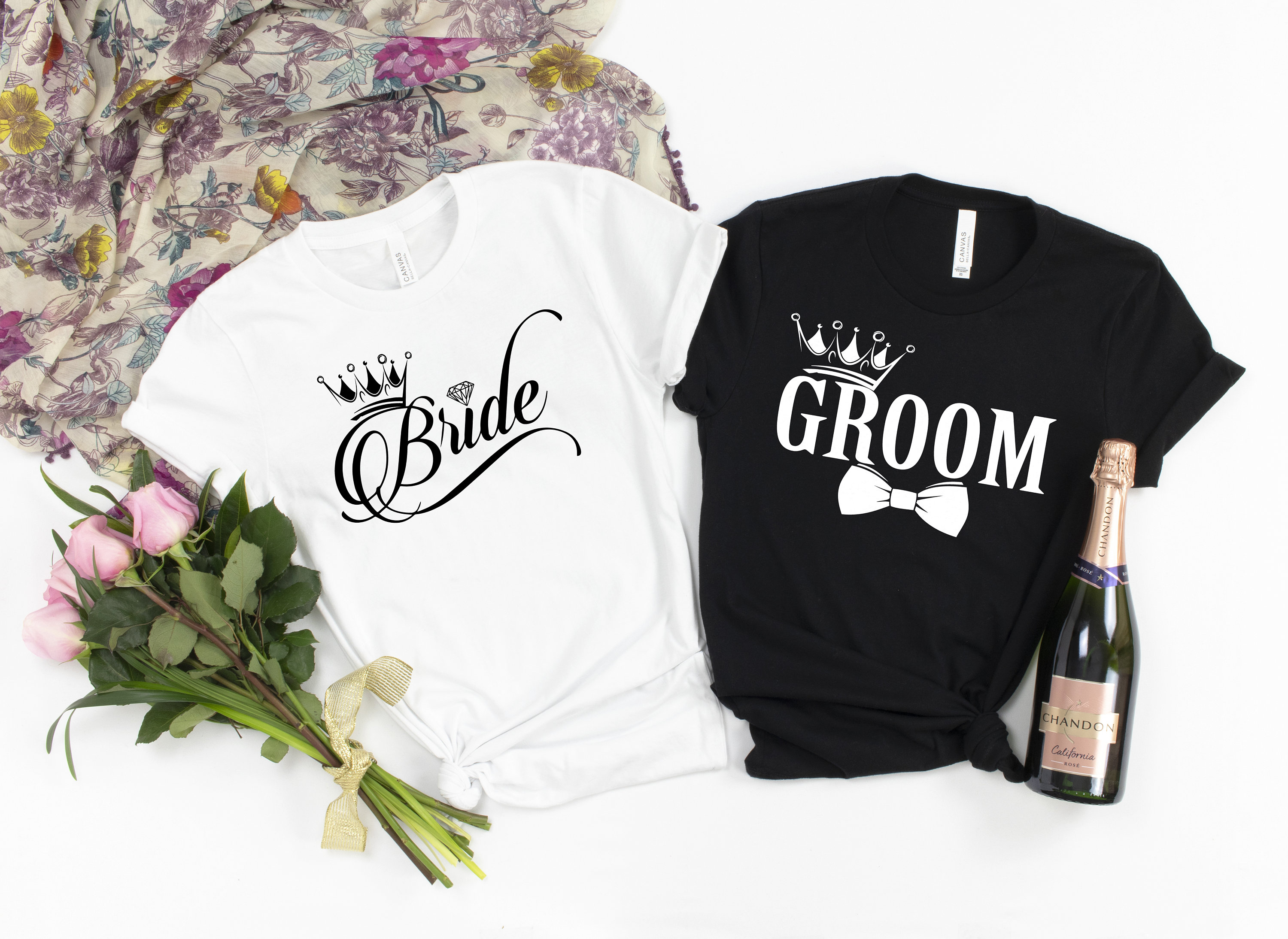 Bride And Groom Shirt Wedding Party T Shirt Honeymoon Etsy