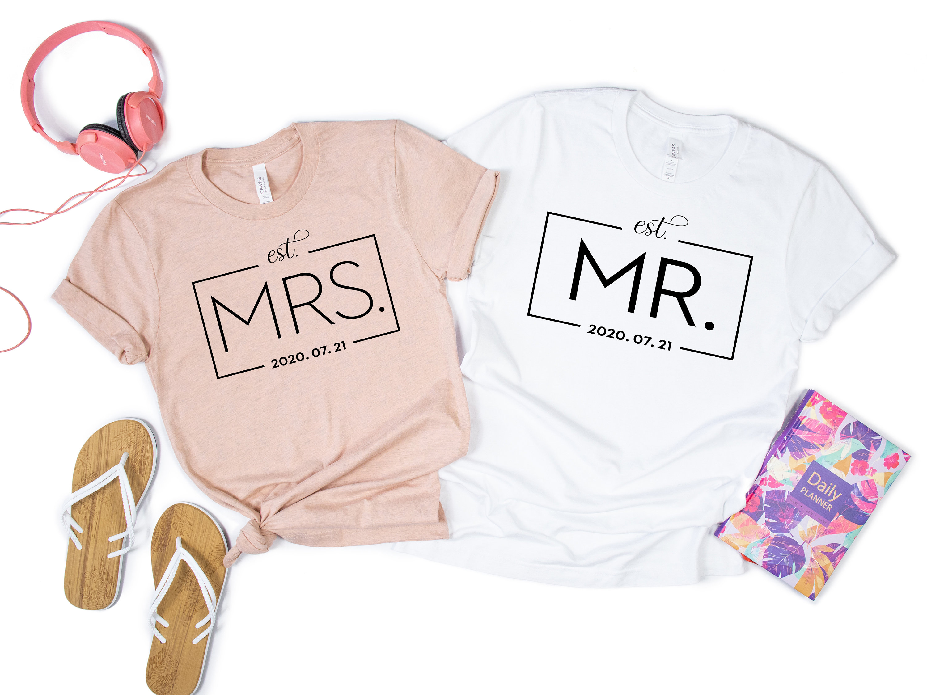 Mr and Mrs Shirt Wedding Party T-shirt Honeymoon - Etsy
