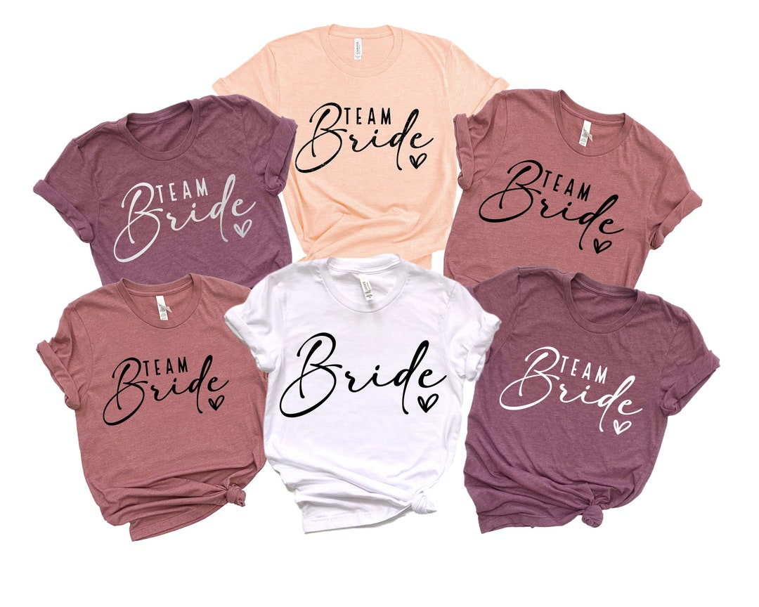 Team Bride Shirts, Bride Shirt, Bachelorette Party Shirts, Bridesmaid ...