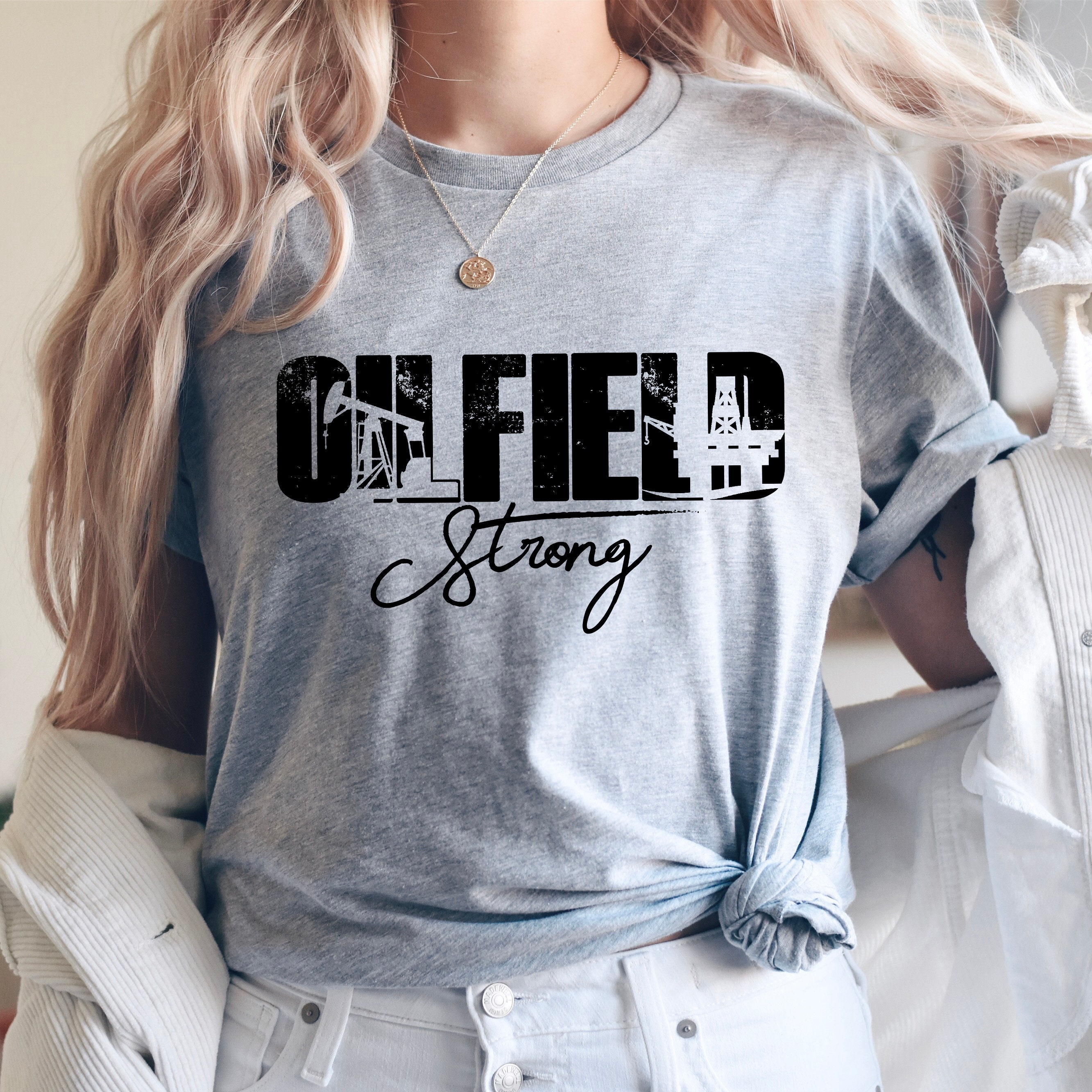 Oilfield Strong Shirtdistressedoil Rig Shirtoilfield | Etsy