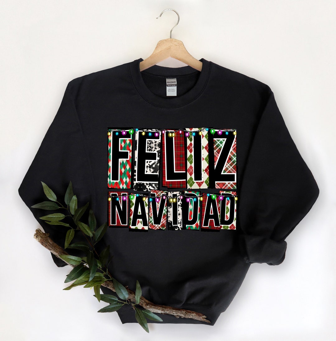 Feliz Navidad Shirt, Spanish Merry Christmas Shirt, Christmas Lights ...