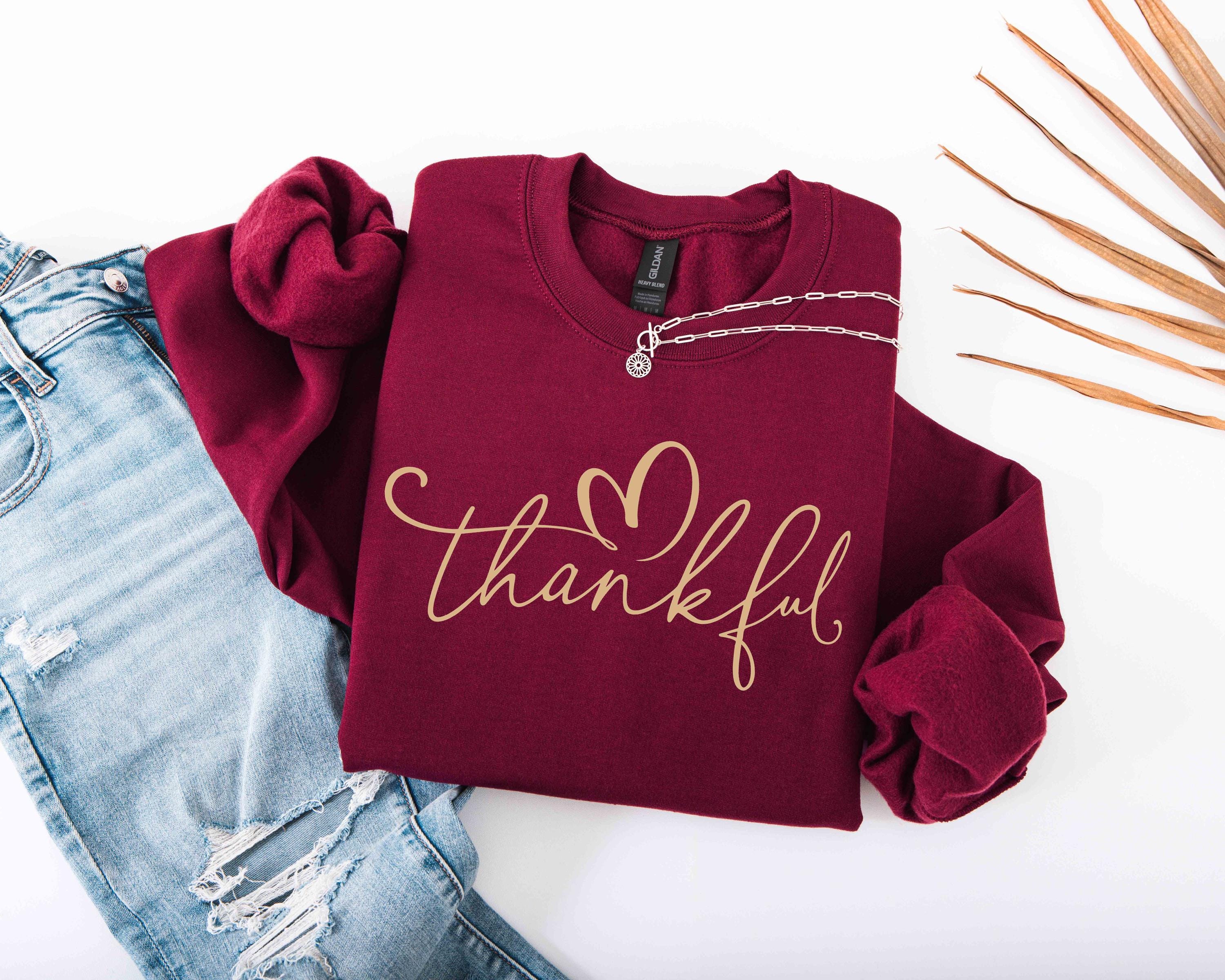 Thankful Sweatshirt, Thankful Lover Sweater, Hello Thanksgiving ...