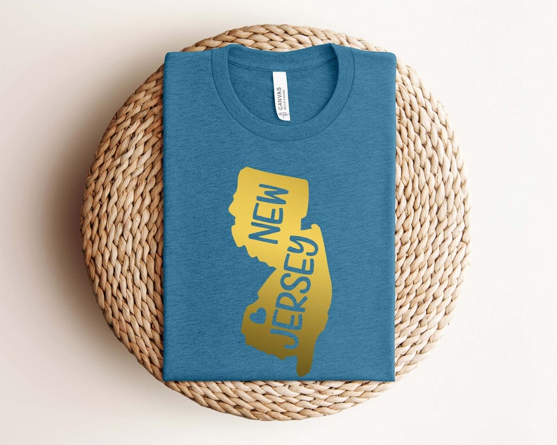 New Jersey Shirt, New Jersey Map Shirt, New Jersey State Shirt, New ...