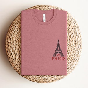 Embroidered France Paris Shirt,eiffel Tower Embroidery Shirt,paris ...