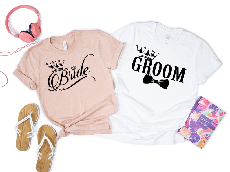 Bride And Groom Shirt Wedding Party T Shirt Honeymoon Etsy