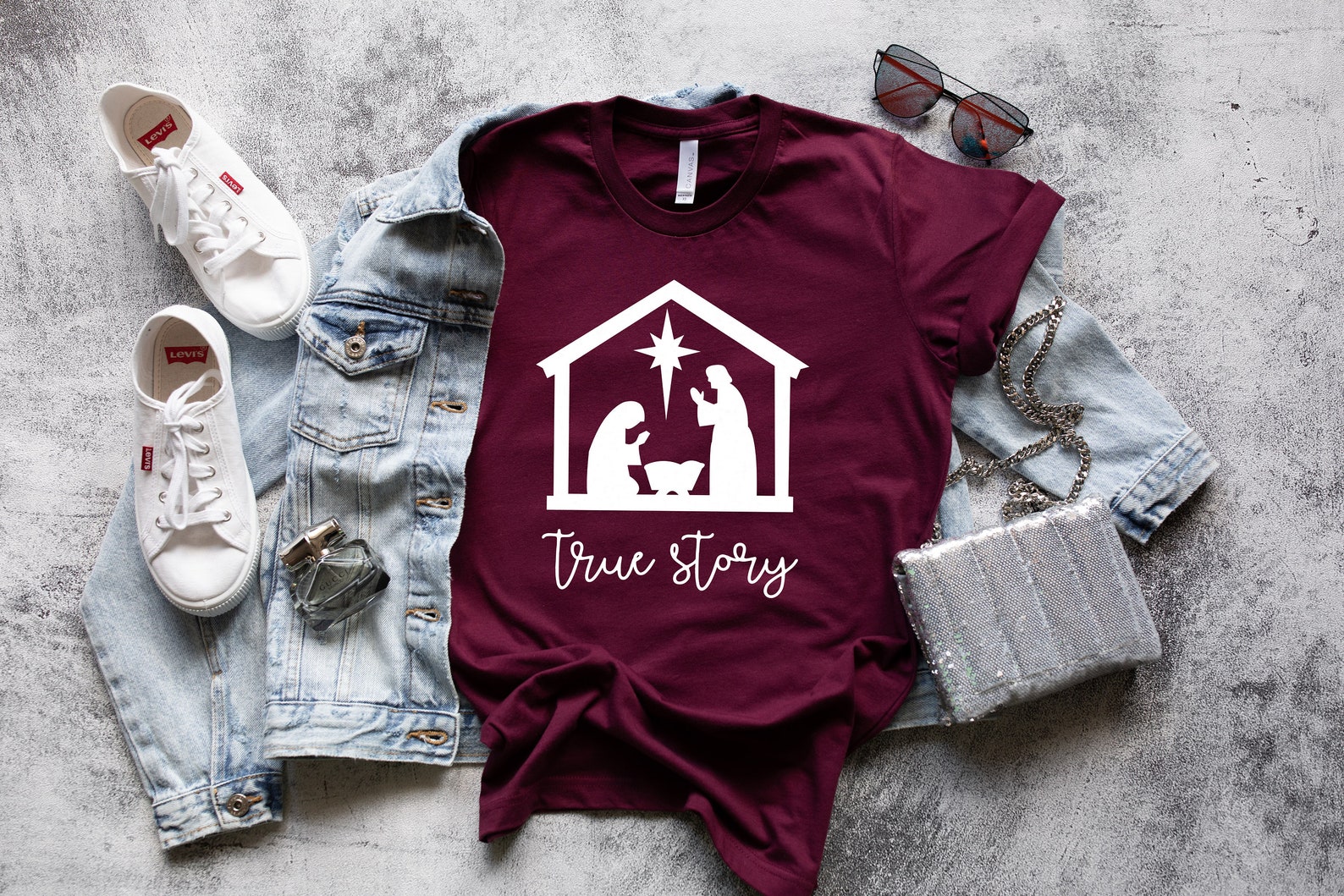 True Story Shirt, True Story Christmas Shirt, Christmas Nativity Shirt ...