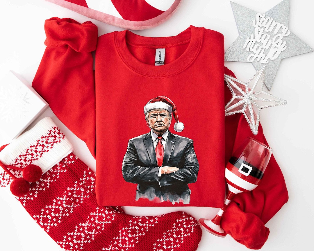 Trump Christmas Sweatshirt, Republican Christmas Shirt, Funny Santa ...