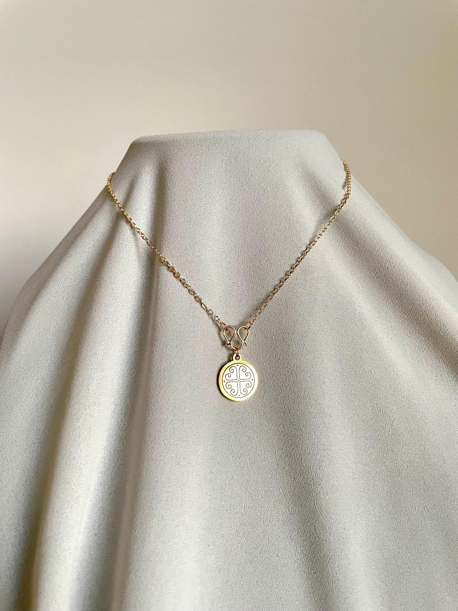 Hmong Inspired Heart Pendant Necklace Gold - Etsy