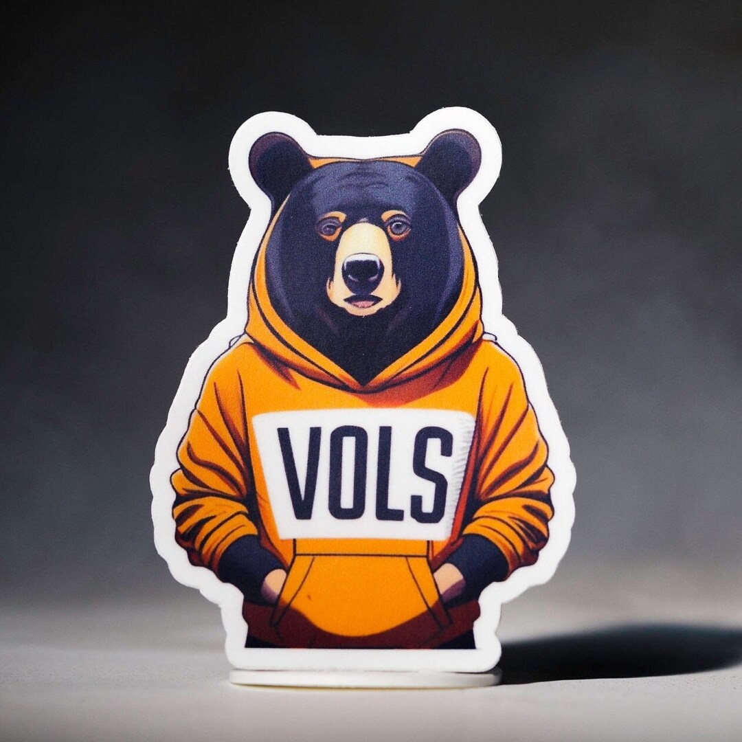 Black Bear in UT Vols Hoodie Vinyl Stickervols Bear Sticker UT Sticker ...