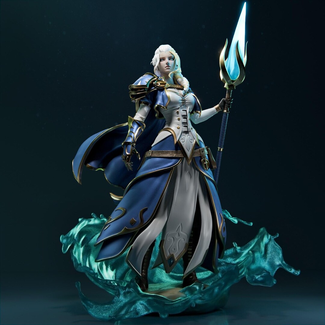 Jaina Proudmoore, the Powerful Archmage of Kul Tiras, With Her Staff ...