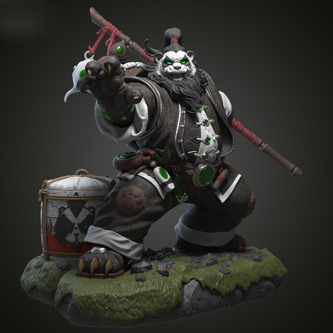 Chen Stormstout, the Famous Pandaren Brewmaster, With His Traditional ...
