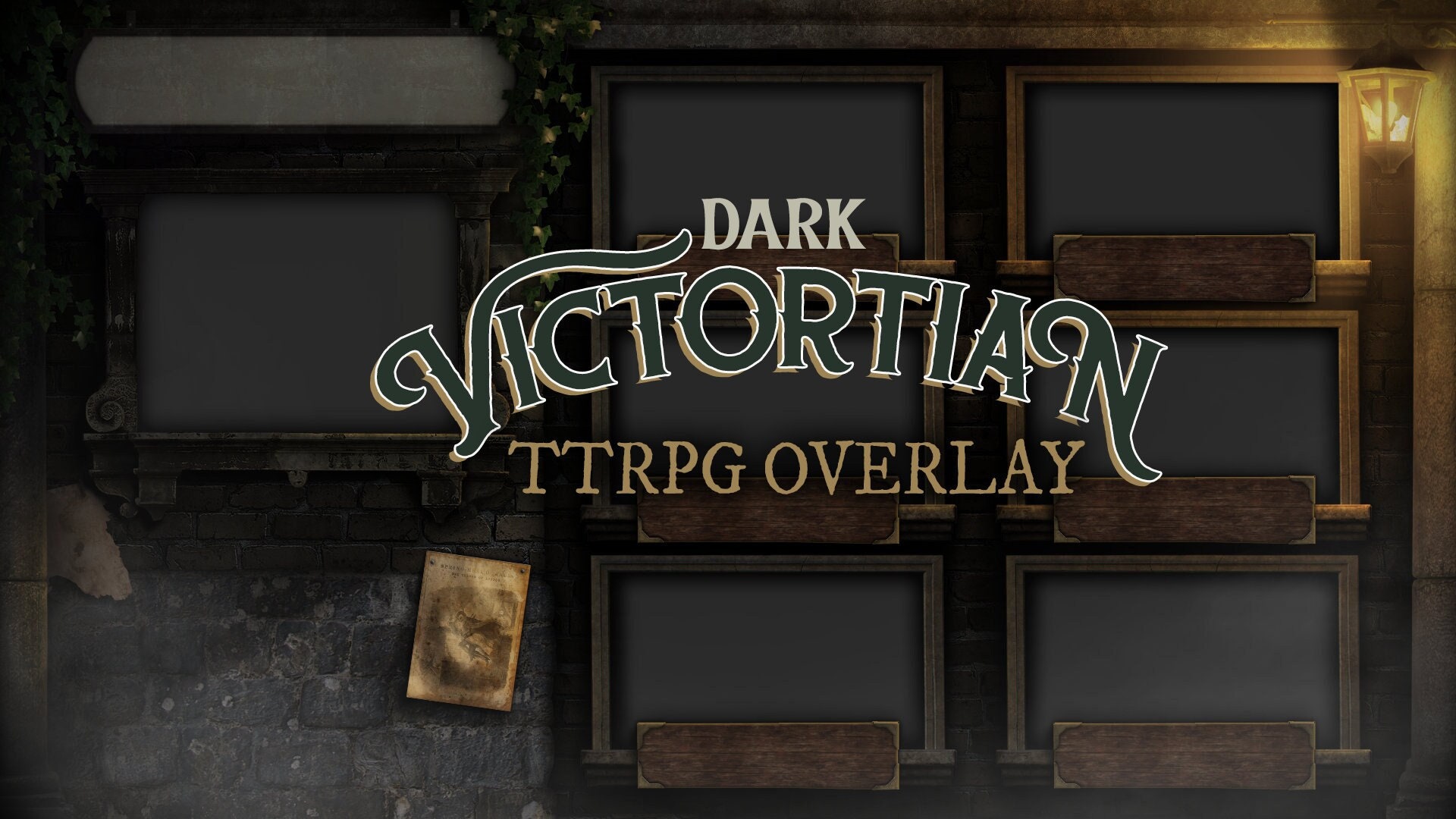 Dark Victorian TTRPG Stream Overlay - Etsy