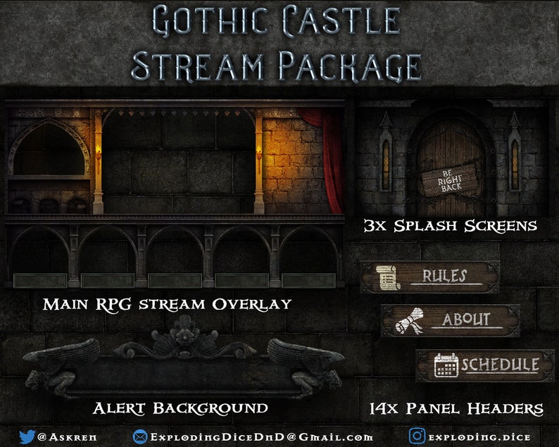Gothic Castle Stream Package - Etsy