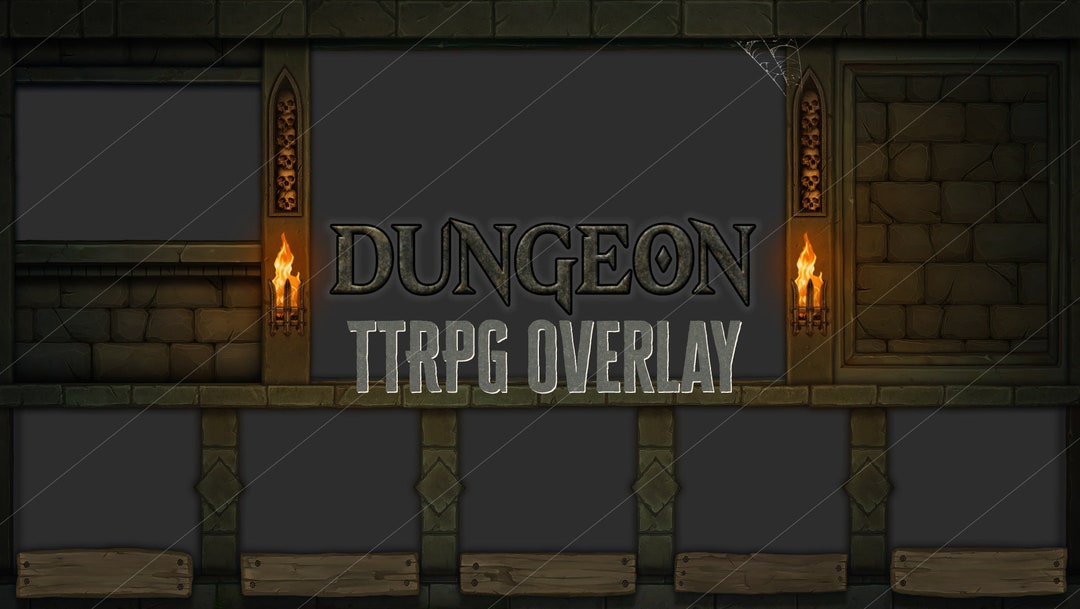 Dungeon-themed TTRPG Livestream Overlay - Etsy