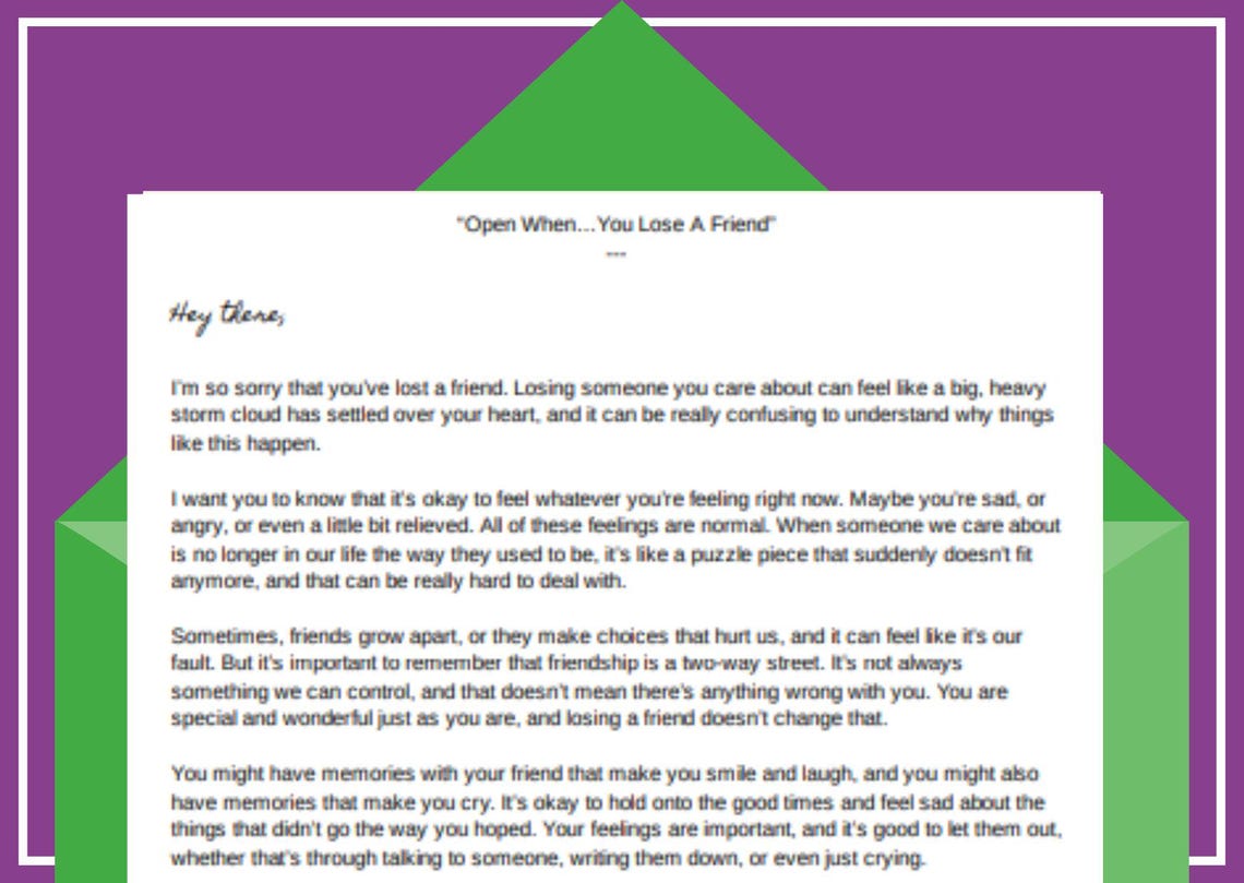 Printable Open When Letters for Kids | Prewritten Encouraging Letters ...