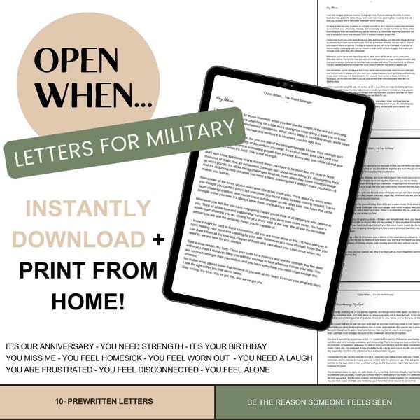 Open When Deployment Letters - Etsy