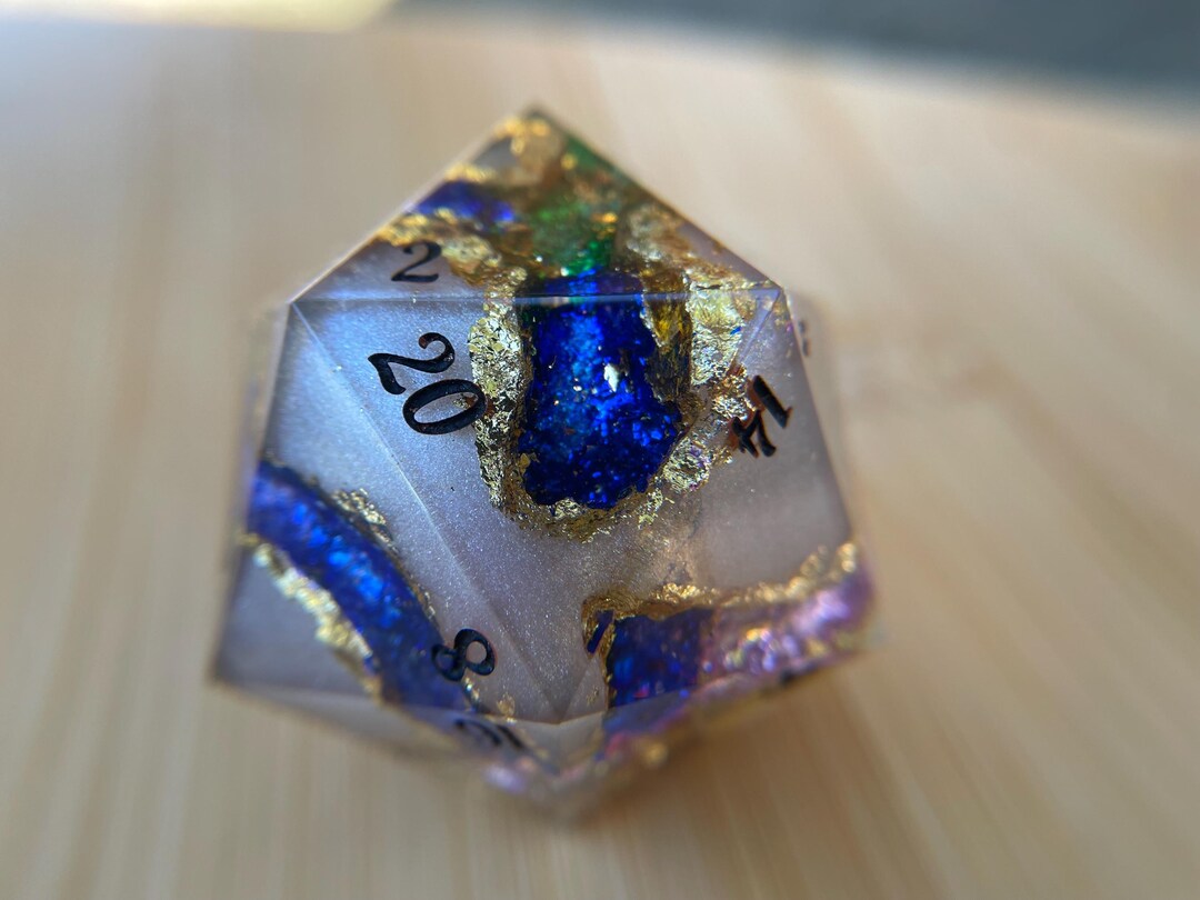 Die of True Colors - 35mm D20 Chonk, Hand Painted Dice, Rainbow Dice ...