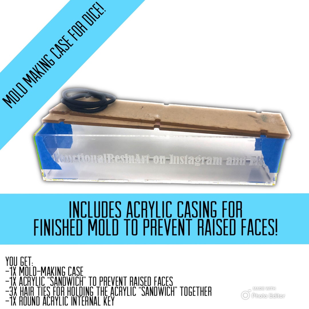 Dnd Dice Mold Casing Kit – Easy Acrylic Slab Mold System for Resin Dice ...