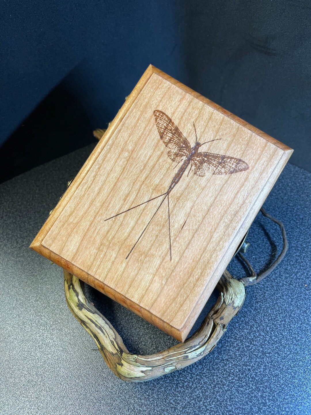 Handmade Personalised Wooden Fly Fishing Box Angler's Gift Tacklebox ...